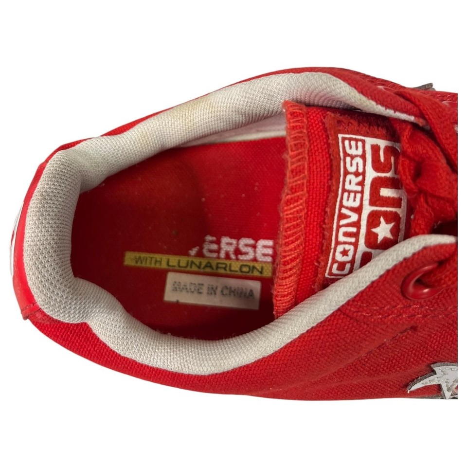 Converse Cons Shoes Mens 9.5 Red White One Star Player Skateboarding ...