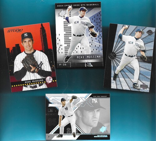 ALL 4! MIKE MUSSINA-NEW YORK YANKEES! 2004-05 SPX/STUDIO/SWEET SPOT ...