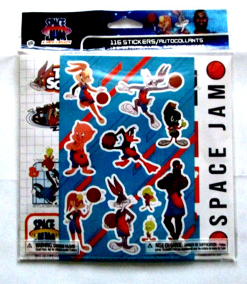 116 Space Jam Stickers (12 sheets, 3 designs) Space Jam Stickers New ...