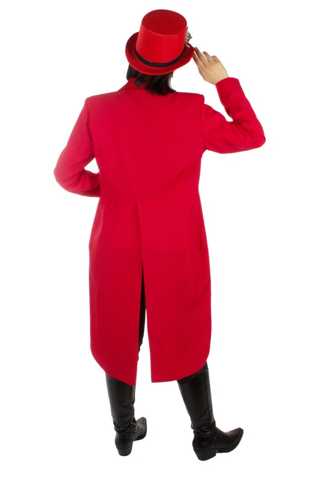 Fancy Dress Costume Ladies Tailcoat Carnival Cologne Red Satin Size 36 ...