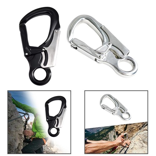Carabiner Clip, Double Locking Snap Hook, Smooth Key Nose Gate Self ...
