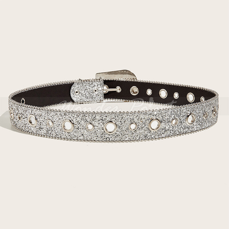For Women Men Western Crystal Studded Belt Cowgirl Cowboy Rhinestone ...
