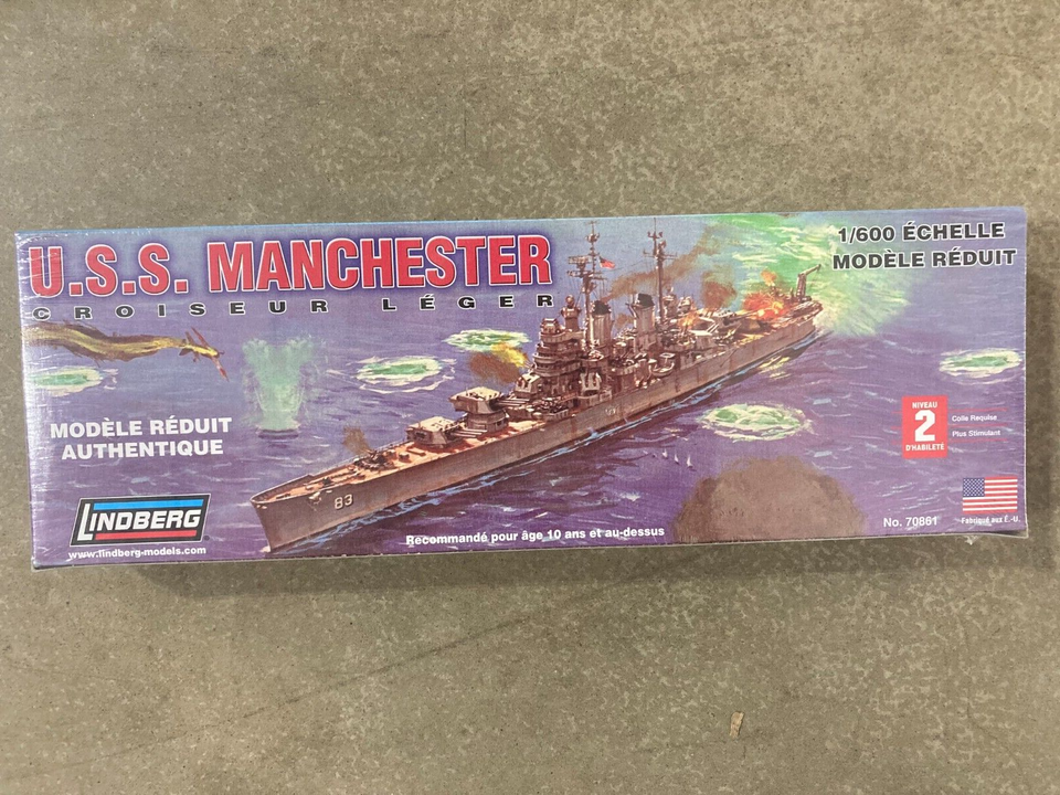 LINDBERG #70861 U.S.S. Manchester 1/600 Scale Model Kit | eBay
