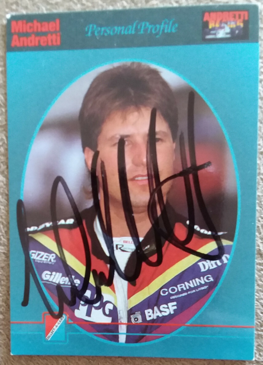 Michael Andretti Autographed 1992 Collect-A-Card Racing Trading Card ...