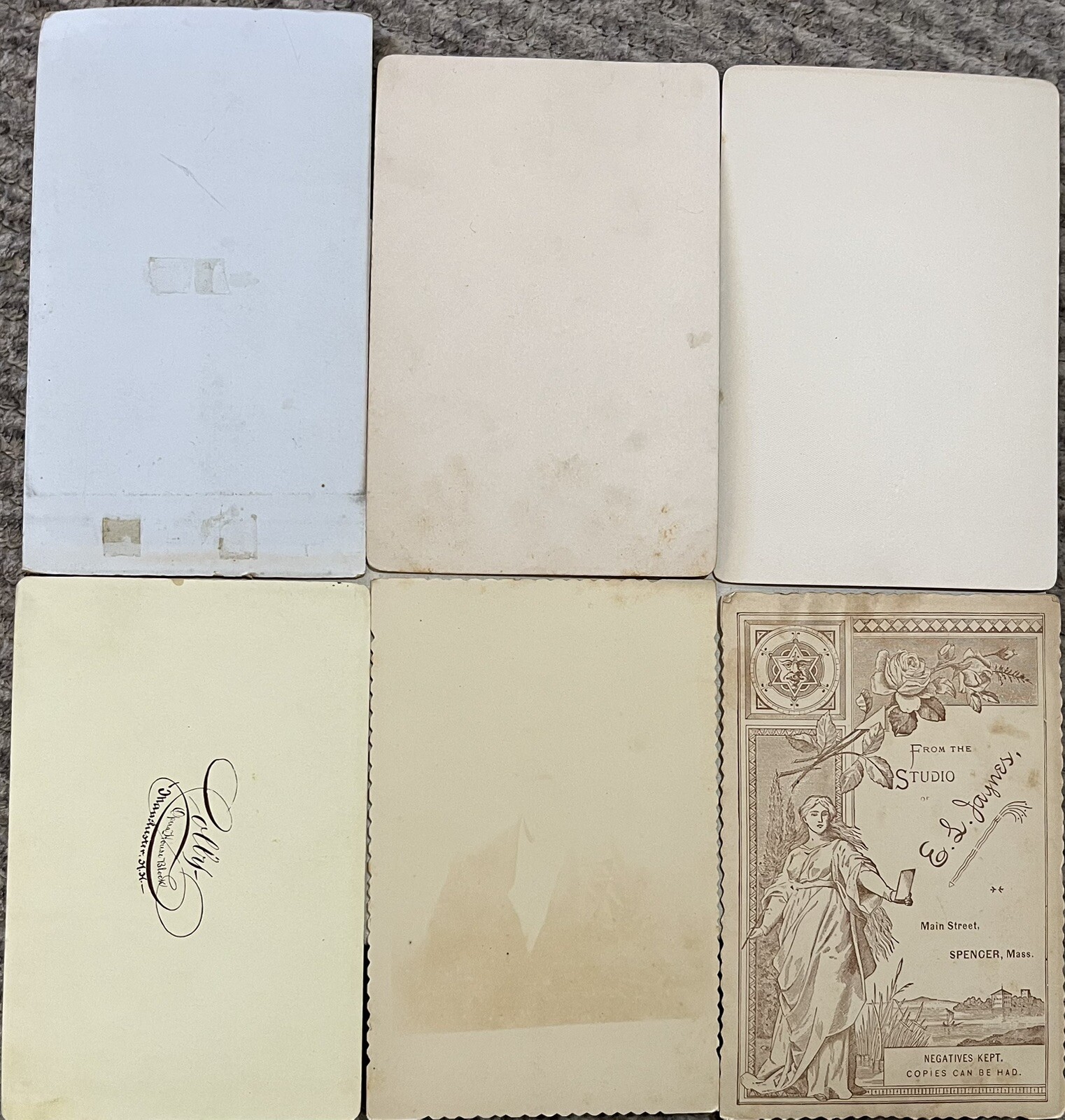 Lot Of 6 Antique Photo Cabinet Cards 1800s Children Little Boys Girls ...