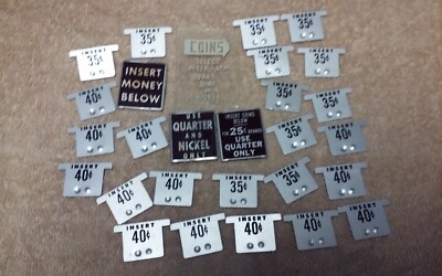 VINTAGE COIN OPERATED PRICE TAGS | eBay