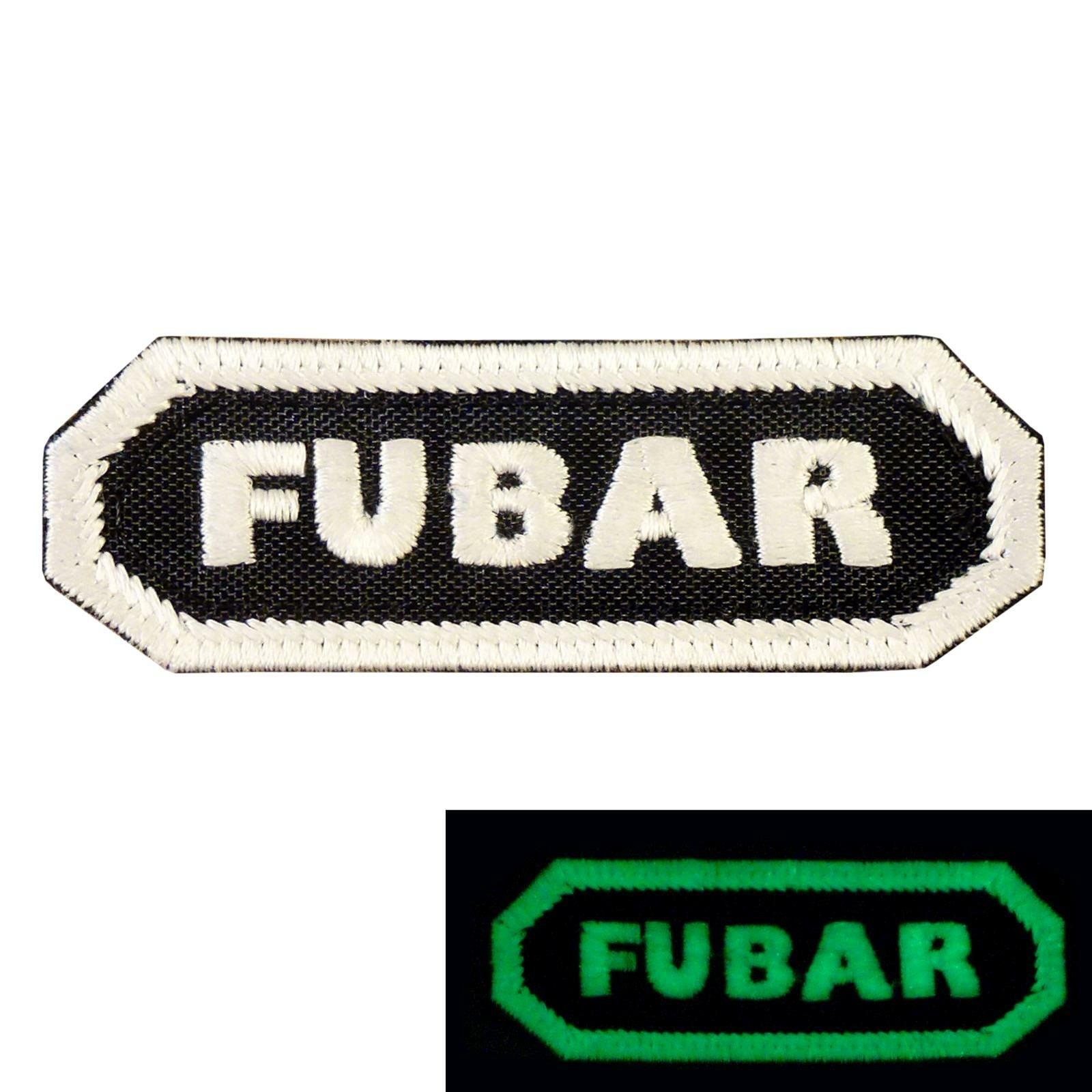 FUBAR glow dark military infidel morale ISAF tactical hook patch | eBay