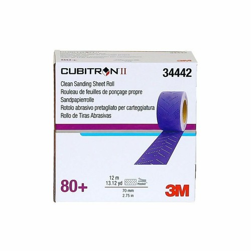 3M 34442 Cubitron II Hookit Clean Sand 80 Grit Block Sanding Roll 13yd ...