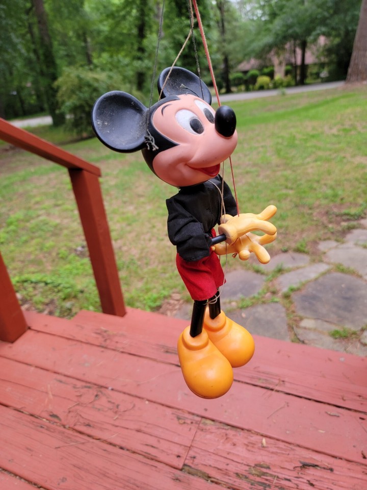 Walt Disney Mickey Mouse Marionette String Puppet-Madison, Inc.-1977 | eBay