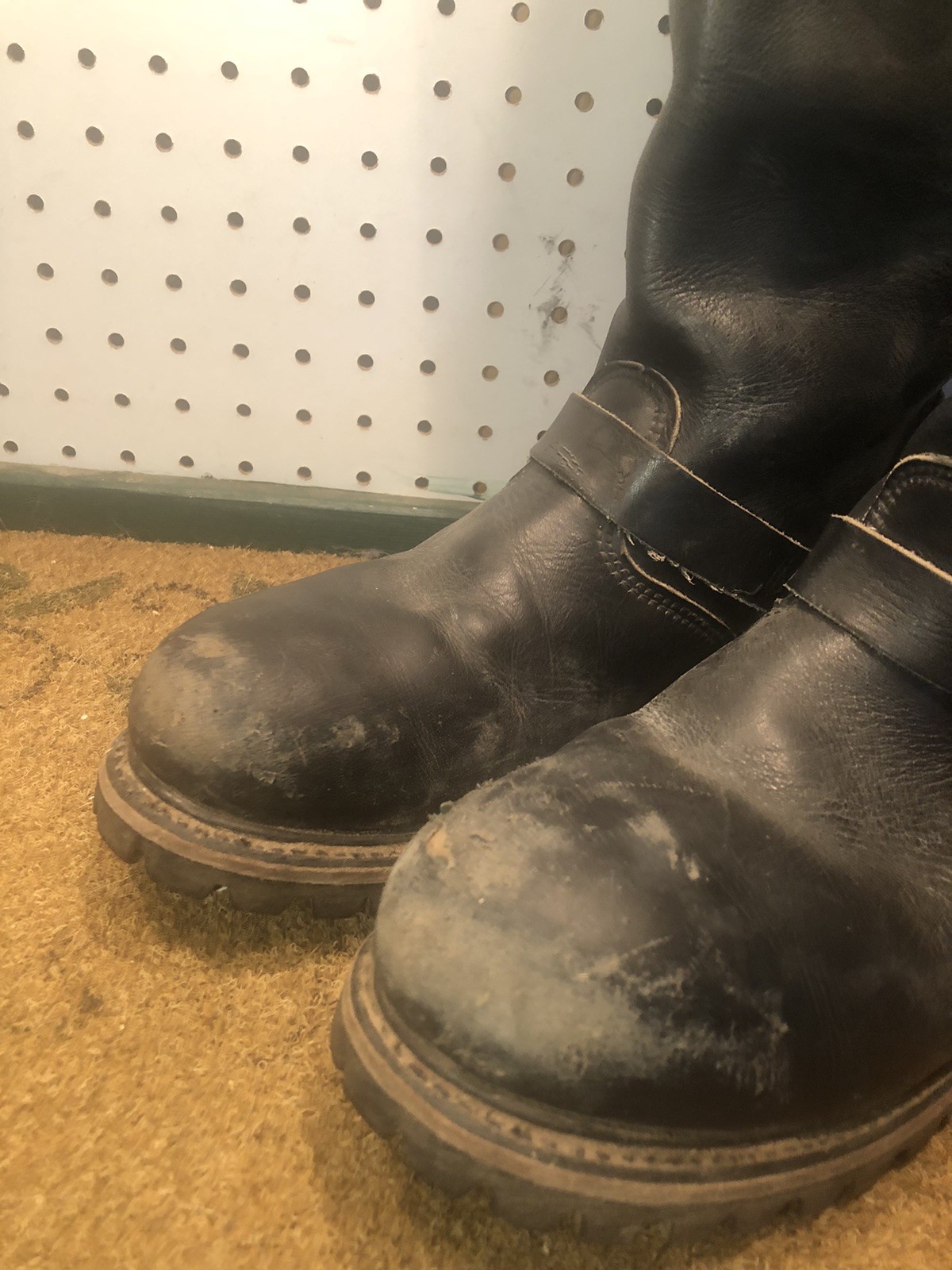 Vintage Men Bike Motorcycle Steel Toe Safety Tall Engineer Boots Size 9 ...