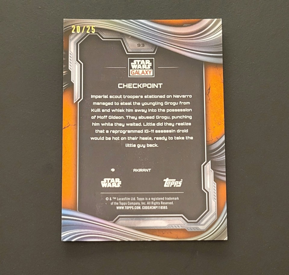 2025 Topps Chrome Star Wars Galaxy Checkpoint Orange /25 #93 | eBay