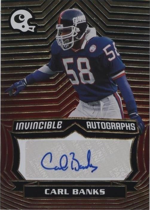 2021 Panini Chronicles - Invincible Autographs Carl Banks #INV-CBA Red ...