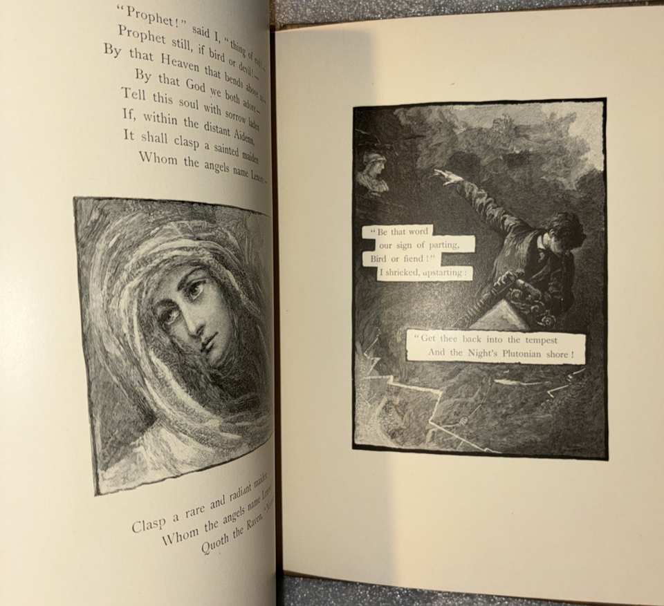 1889 Edgar Allan Poe THE RAVEN E.P. Dutton W.L. Taylor Illustrated ...