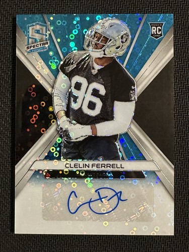2019 Panini Spectra - Rookie Autographs Clelin Ferrell #RA-CF Neon Blue ...