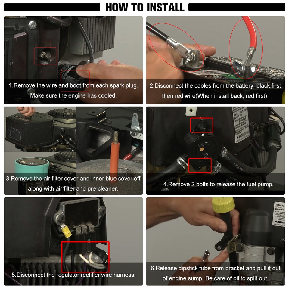 2Pcs Ignition coil For Kohler CH25 CV730 CH740 SV725 24 584 01-S 24 584 ...