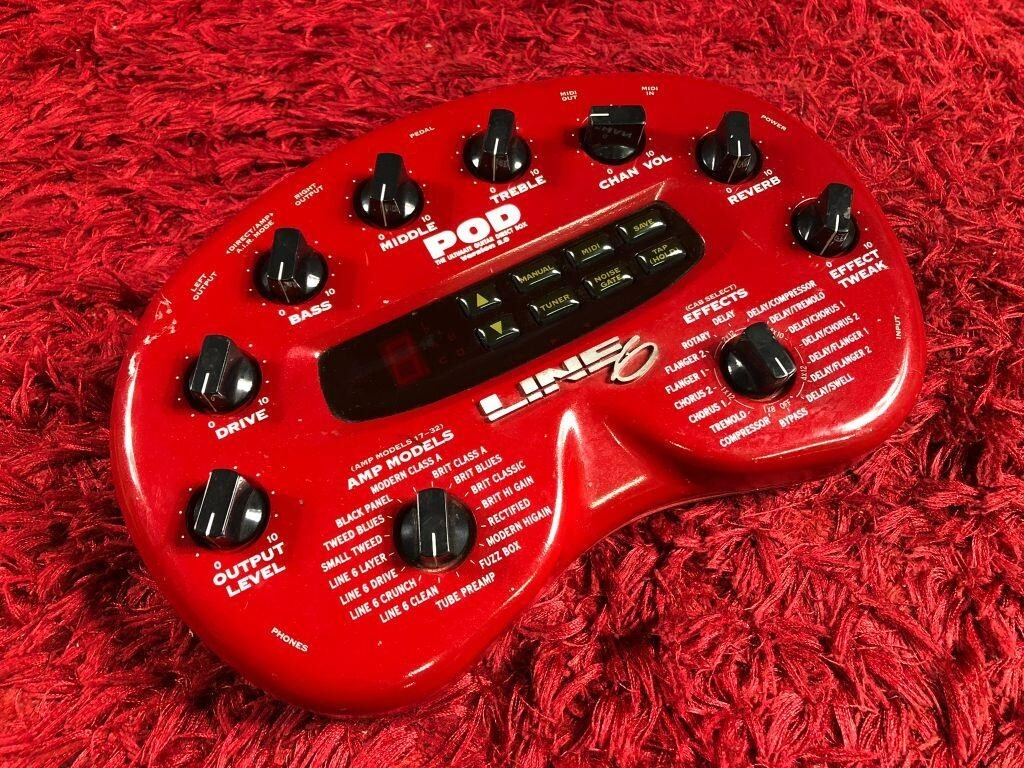 Line 6 POD 2.0 Multi-Effects Guitar Effect Pedal Processor Amp ...