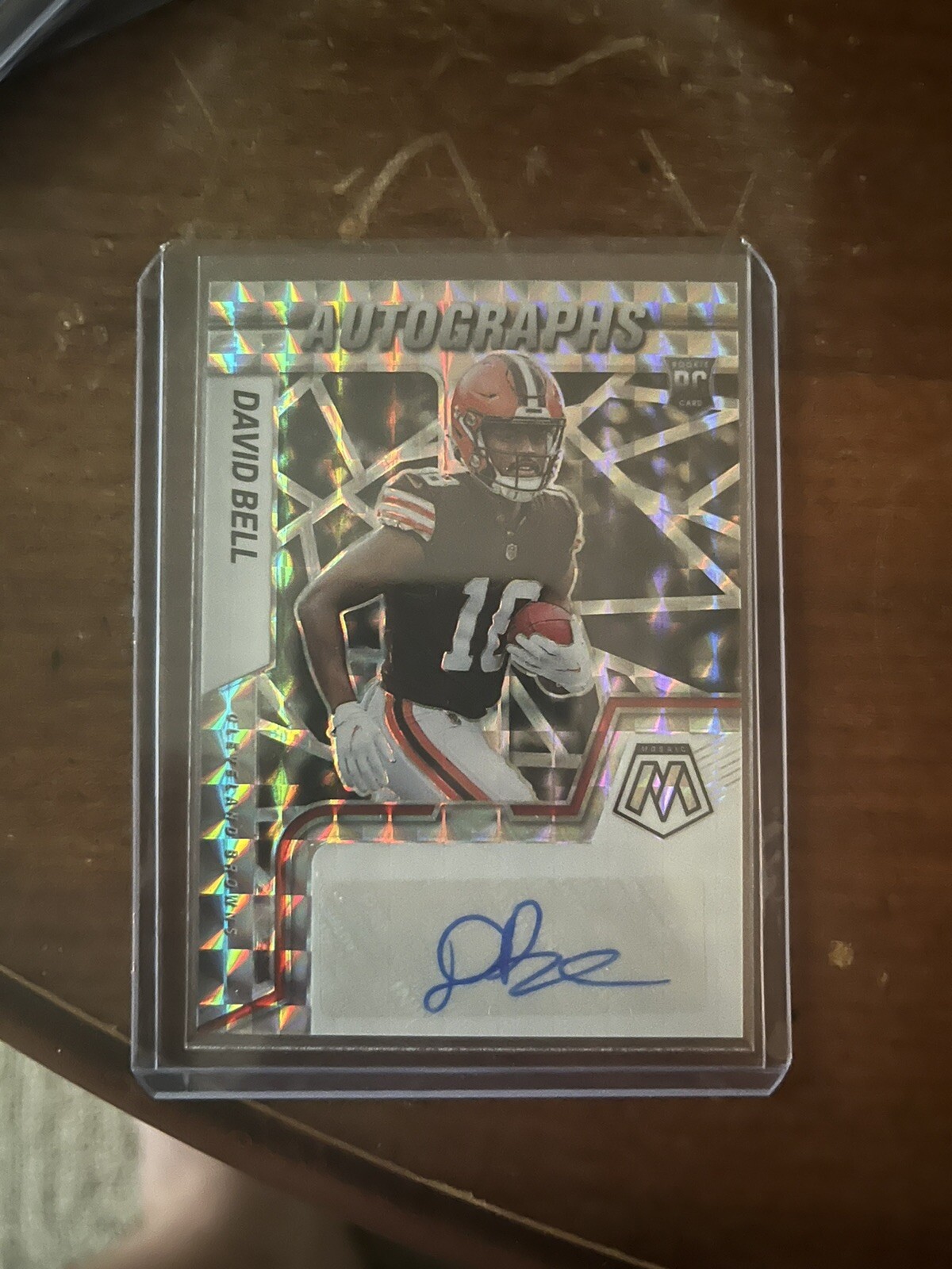 2022 Panini Mosaic David Bell Rookie Auto Silver Prizm Cleveland Browns ...