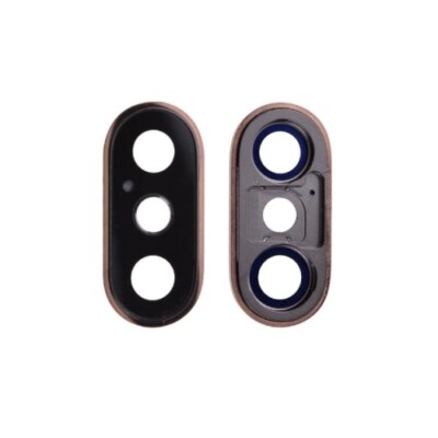 Rear Camera Lens & Cover Bezel Ring for iPhone XS - Gold | eBay