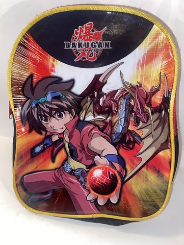 Bakugan Battle Brawlers Bag Kids Backpack Spinmaster Sega 12” Tall Red ...