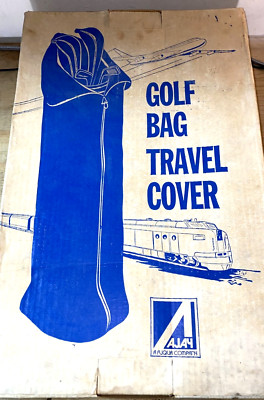 Ajay Golf Bag Travel Luggage Cover Black Vinyl Full Zip UNUSED OPENED ...