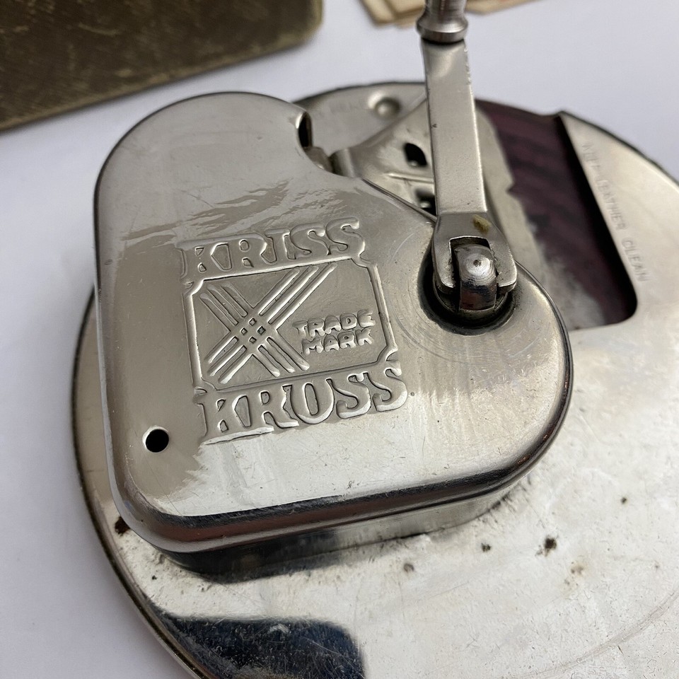 Vintage 1920’s Kriss Kross Stropper Razor Blade Sharpener With Box ...