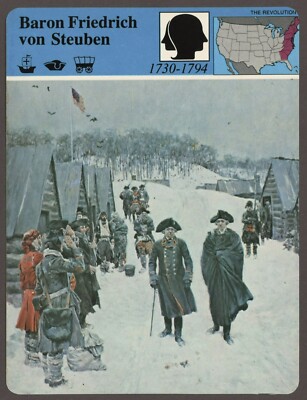 Baron Friedrich von Steuben Story of America Revolution History Card | eBay