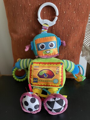Tomy Lamaze Rusty the Robot plush baby Crib Stroller clip on toy Plush ...