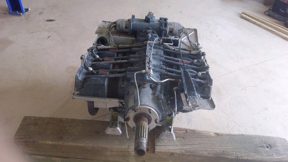 Lycoming GO-480-1B Aircraft Engine, Super Charged, Runs, w/engine mount ...