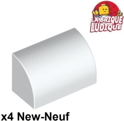 LEGO 4x Brick Modified Slope 1x2x1 Curved Top White/White 37352 New ...