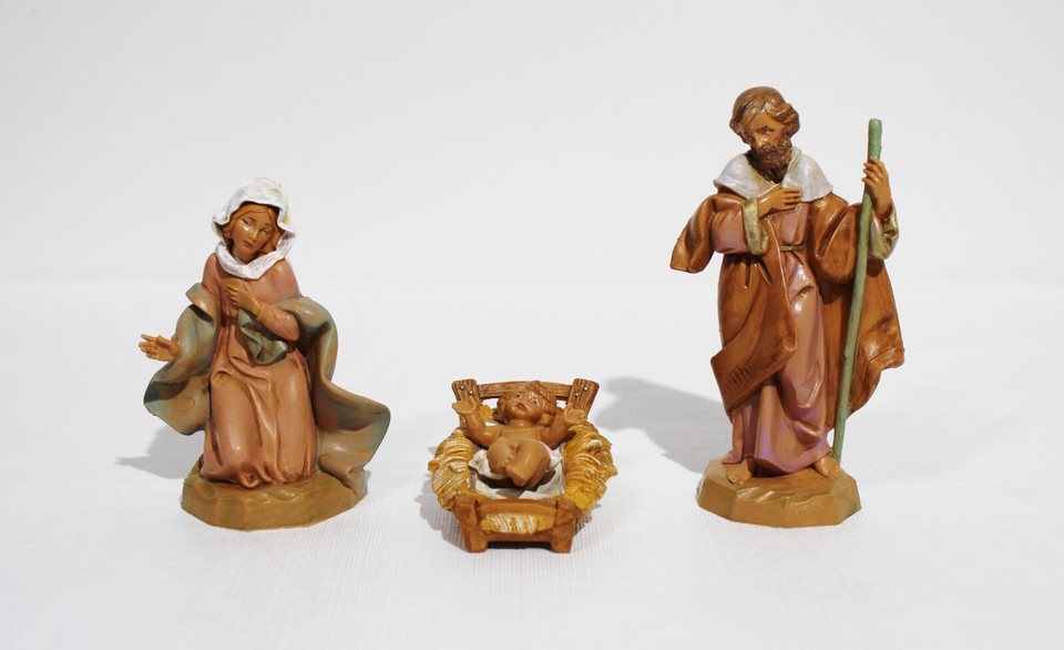 NIB FONTANINI 7 PIECE NATIVITY SET 5" SCALE CRECHE W/ HOLY FAMILY ...