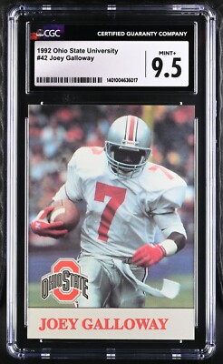 1992 Ohio State University #42 Joey Galloway CGC/CSG 9.5 RC XRC 1st ...