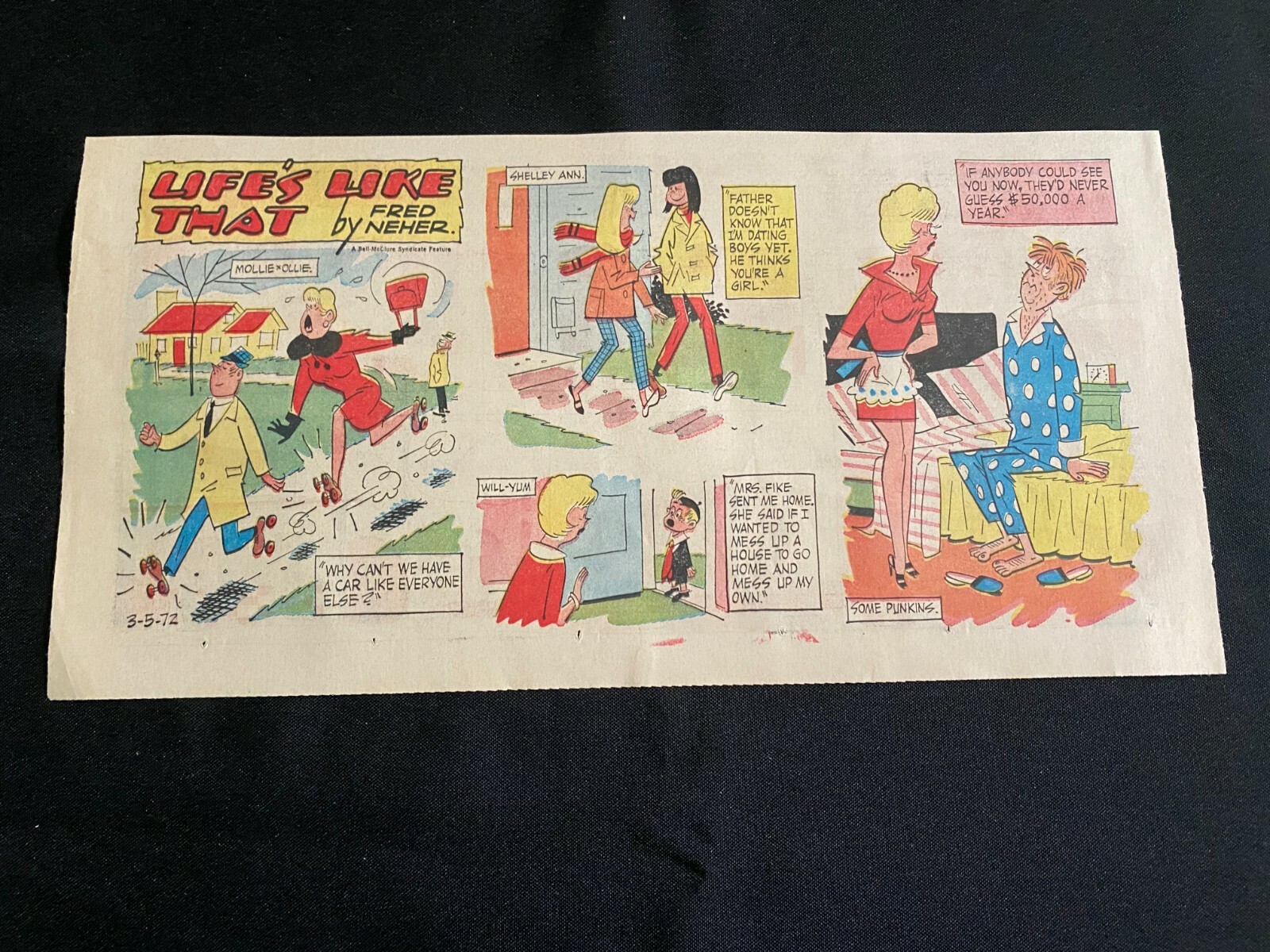 #09 LIFE'S LIKE THAT by Fred Neher Lot of 2 Sunday Third Page Comic ...