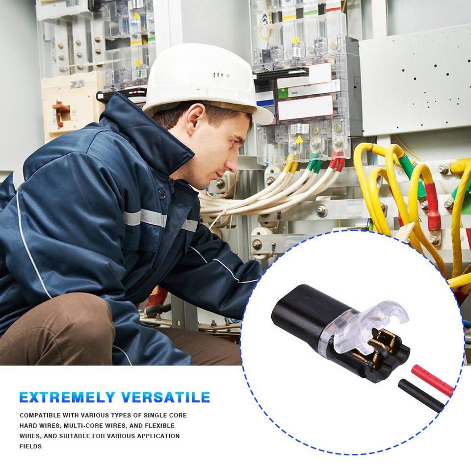 Connector Terminal 2 Way Wire Connector Terminals for Electrician (D2 ...