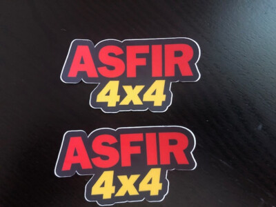 ASFIR 4X4 2PC Sticker Decal SET RACING 3"X1.5" ORIGINAL | eBay