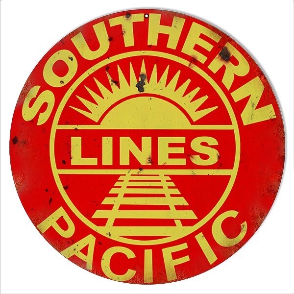 Southern Lines Railroad Metal Sign Vintage Style Train Room Art | eBay