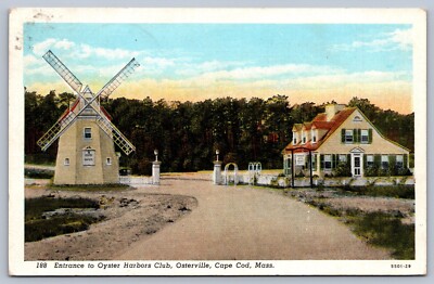 Postcard Osterville Cape Cod MA Entrance to Oyster Harbors Club | eBay