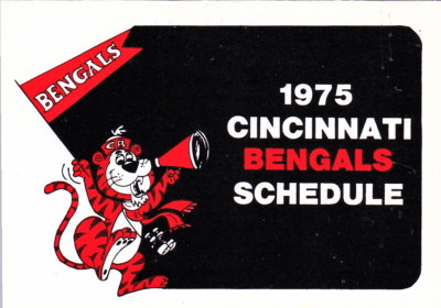 1975 CINCINNATI BENGALS FOOTBALL POCKET SCHEDULE | eBay