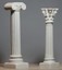 Set 2 Greek Columns Ionic & Corinthian style Pillar Pedestal Decor ...