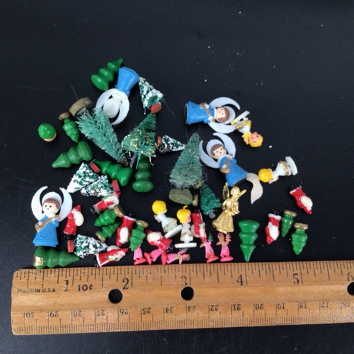 Vintage Micro Miniature Dollhouse Craft supplies Christmas Lot Angel ...