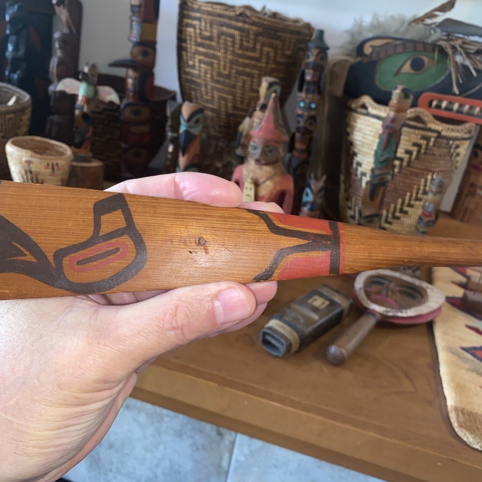 Fine Old Northwest Coast Tlingit Dance Paddle. Native American Paddle ...