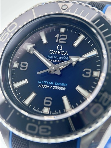 Omega Seamaster Ultra Deep Steel Blue Dial 45.5mm Automatic 215.32.46 ...