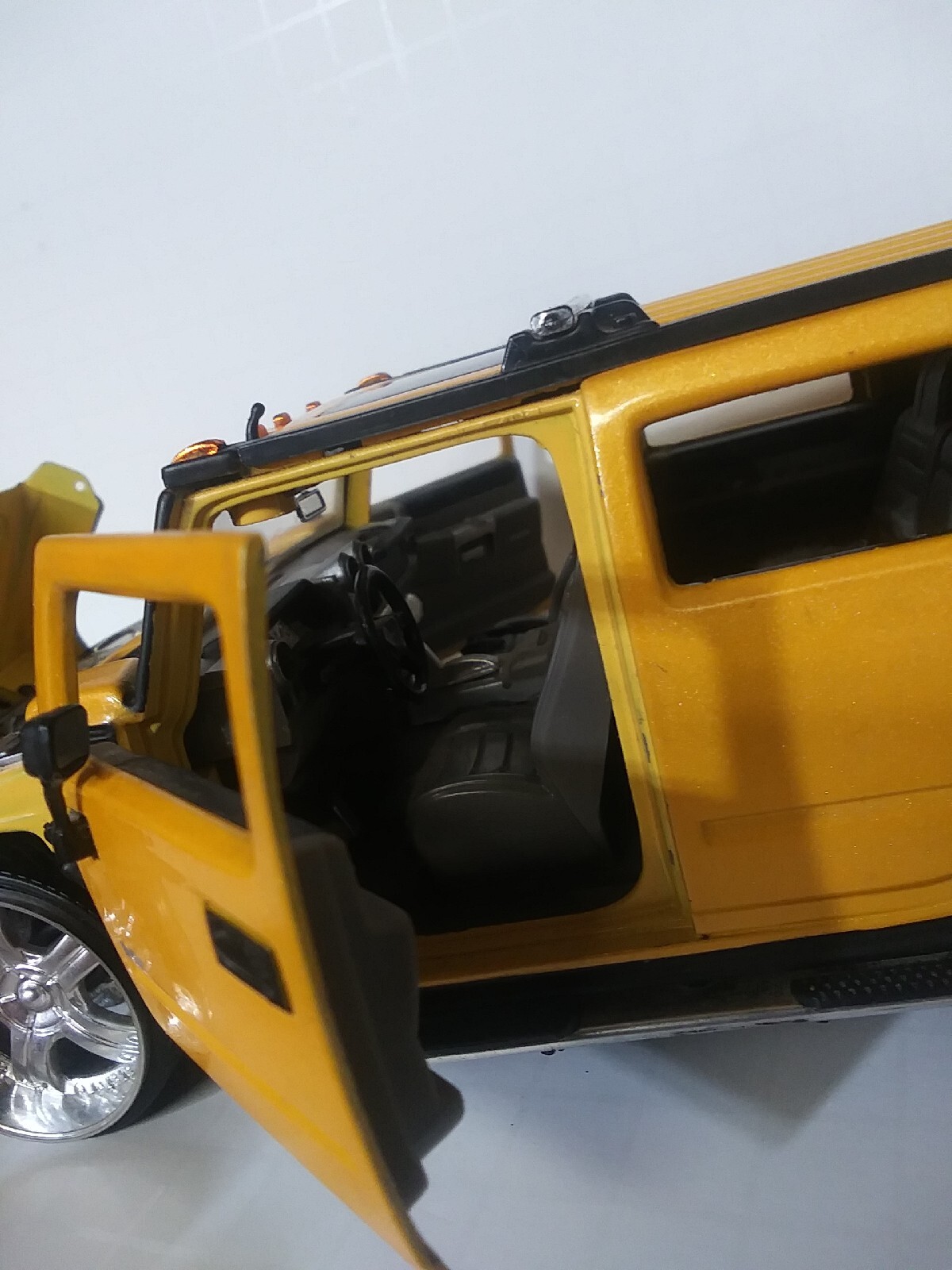 Jada Toys Dub City 1:24 Scale Diecast Yellow Hummer H2 2003 No Box (BB ...