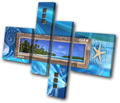 Abstract Modern Beach MULTI TOILE murale ART Photo Print | eBay