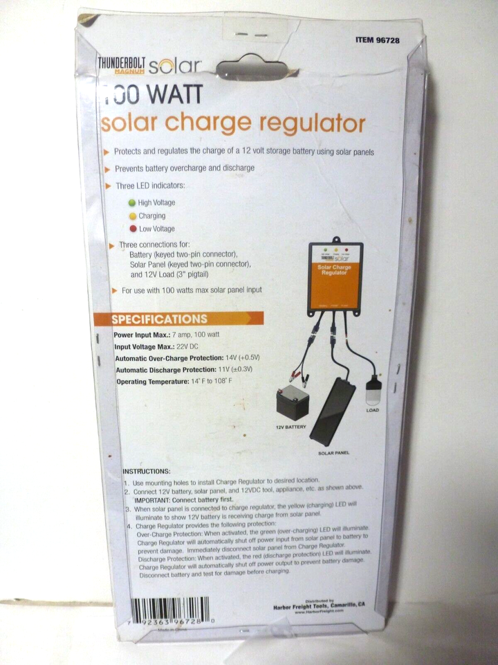 Thunderbolt Magnum Solar 100 Watt Solar Charge Regulator 96728 | eBay