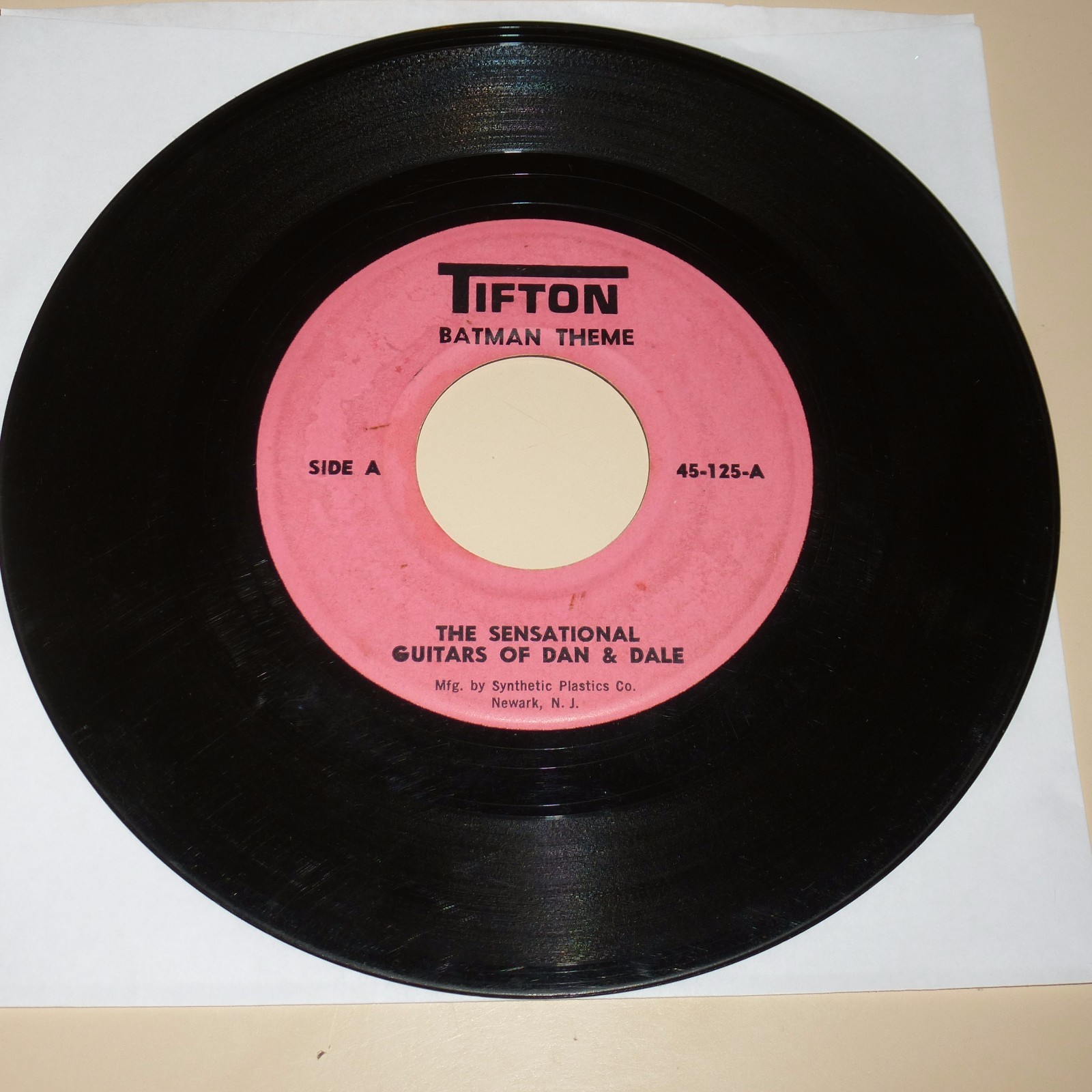 ROCK 45 RPM RECORD - THE SENSATIONAL GUITARS OF DAN & DALE - TIFTON 125 ...