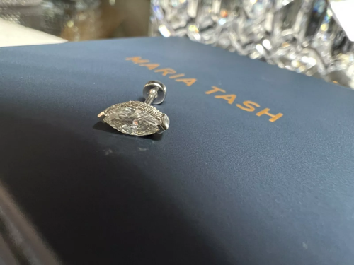 Maria Tash Marquise Diamond Threaded Stud Earring White Gold 7MM RRP £2955 NEW | eBay UK