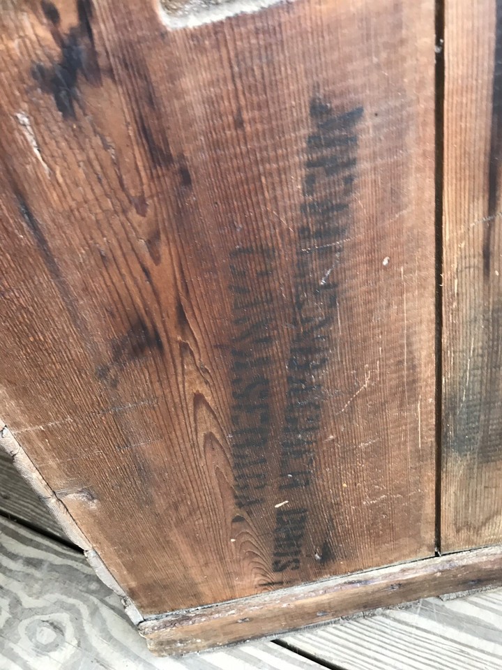 Shredded Wheat Shipping Crate Lid Wood Box Large 32x22x16 Railroad ...