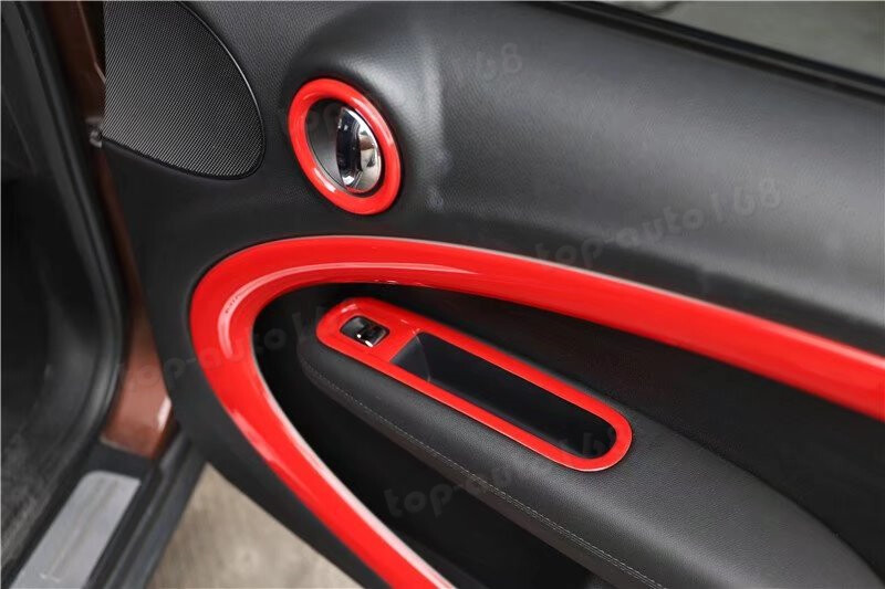 ABS Red Full Interior Decor Cover Trim 30PCS For MINI 2013-2016 ...