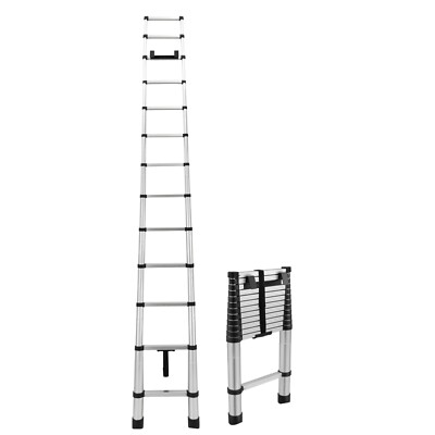 RecPro Telescoping Ladder 12.5ft Compatible with Lippert On-The-Go ...