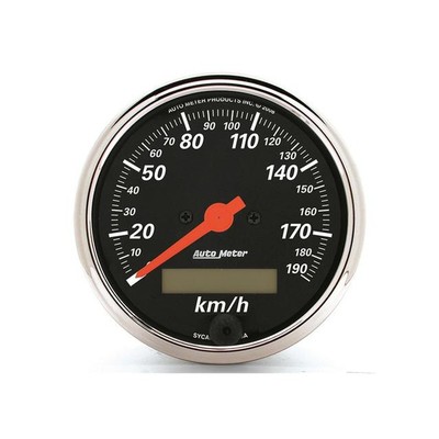 Autometer Designer Black 3-1/8in Speedometer 190KPH AU1487-M | eBay ...